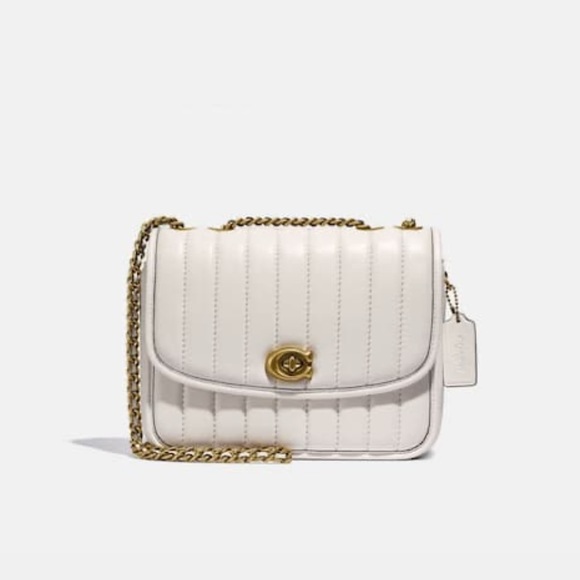 Coach | Bags | Coach Madison Shoulder Bag With Quilting In Chalk | Poshmark